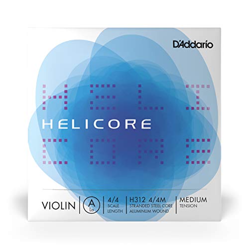 D'Addario Orchestral - Helicore 4/4 Size Violin String - Aluminum Wound A String - H312 4/4M - A String Only - Medium Tension