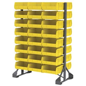 Akro-Mils 30235 AkroBins Plastic Hanging Stackable Storage Organizer Bin, 11-Inch x 11-Inch x 5-Inch, Yellow, 6-Pack