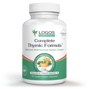 logos nutritionals Complete Thymic Formula™, Comprehensive Multivitamin & Multimineral with Thymus Glandular Extracts (180 Count (Pack of 1)