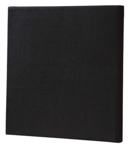 ats acoustic panel 24x24x2 inches, beveled edge, in black