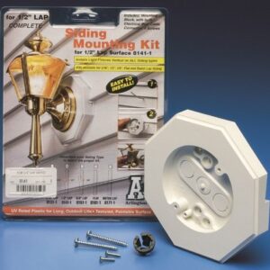 Arlington 8141 Vertical Siding Lamp Mounting Kit with Built-in Box for 1/2 Inch Vertical Siding LAP