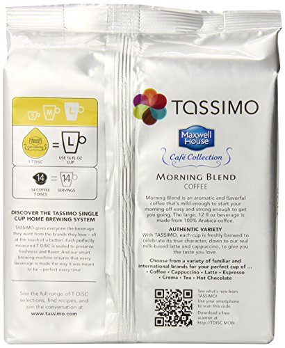 Tassimo Maxwell House Cafe Collection Mild Morning Blend Coffee 14-Count (Pack of 2)