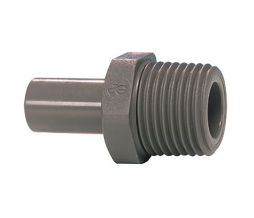 John Guest (PI051203S) Stem Adapter 3/8" X 3/8 BSPT Gray