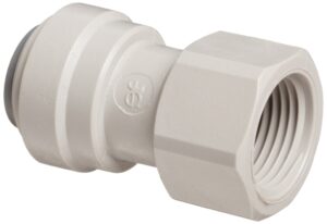 john guest acetal copolymer tube fitting, flat end adaptor, 3/8" tube od x 1/2" bsp female (pack of 10)