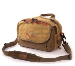 fishpond blue river chest/lumbar pack - khaki/sage green