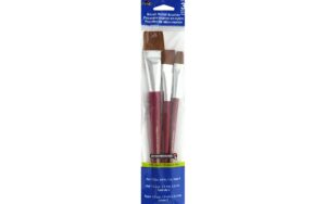 plaid flat brush set, 44219 (3-piece)