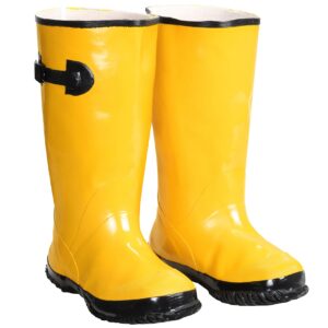 custom leathercraft mens rain-boots, yellow, size 11 us