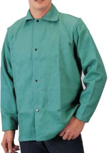 tillman 6230-m lightweight 30" green jacket flame retardant cotton - medium