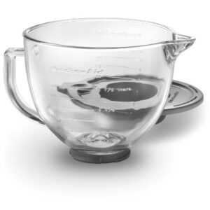 KitchenAid 5-Qt. Tilt-Head Glass Bowl with Measurement Markings & Lid