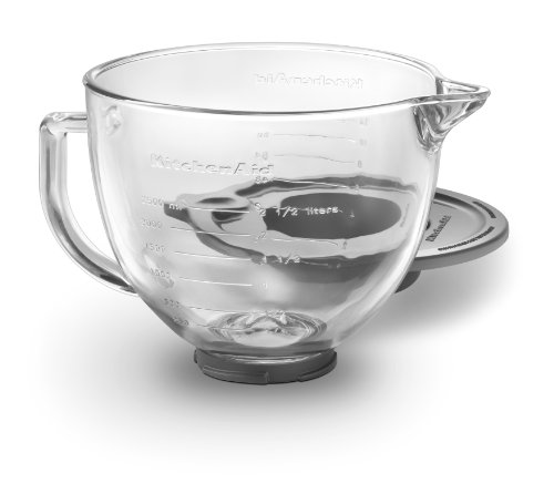 KitchenAid 5-Qt. Tilt-Head Glass Bowl with Measurement Markings & Lid