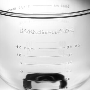 KitchenAid 5-Qt. Tilt-Head Glass Bowl with Measurement Markings & Lid