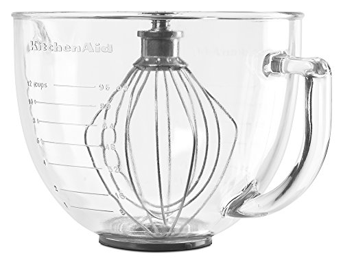 KitchenAid 5-Qt. Tilt-Head Glass Bowl with Measurement Markings & Lid