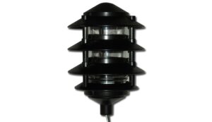 greenfield made in usa weatherproof path light - black, four tier