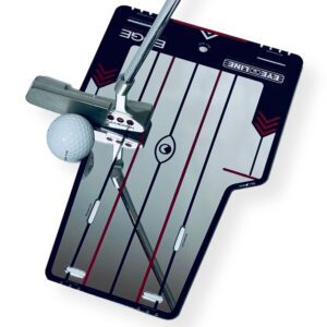 eyeline golf edge putting mirror - portable putting training aids, practice putting indoor/outdoor and accurately improve your stroke