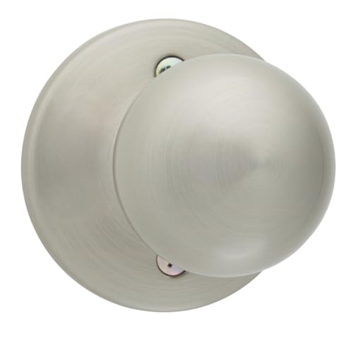 WEISER Lock GAC12 Y 15 MS Yukon Dummy Knob, Satin Nickel