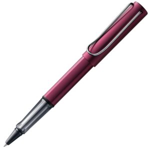 lamy al-star black purple - rollerball pen pen with transparent, ergonomic grip & line width m - lightweight aluminum body - including rollerball refill m 63 in black