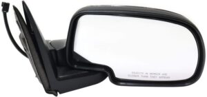 kool vue right power non-heated door mirror compatible with chevrolet silverado 1500 1999-2002 without puddle lamp chrome extended cab & standard cab