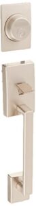 schlage f92-cen century dummy exterior handleset from the f-series, satin nickel