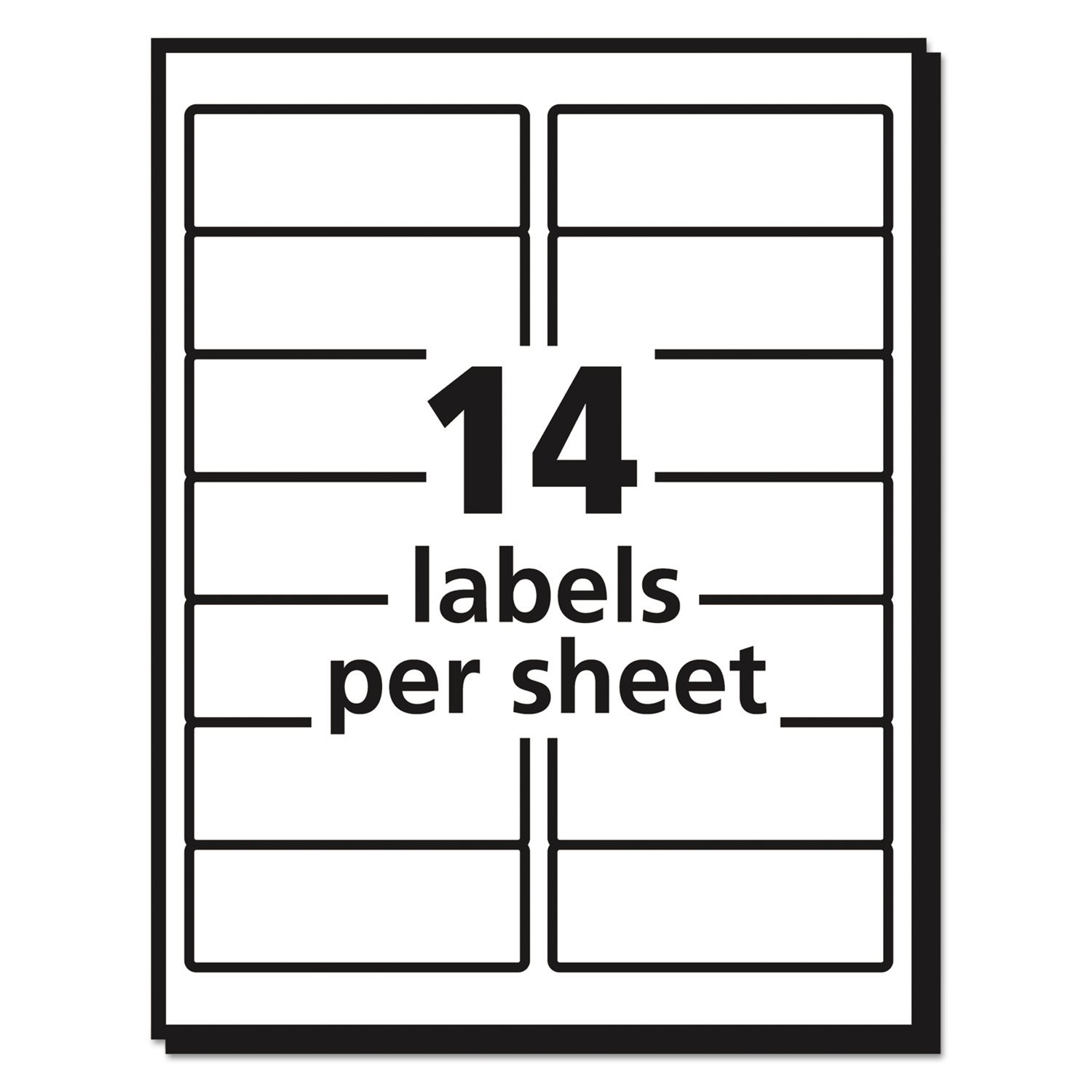 Averyamp;reg; Easy Peel Address Labels for Inkjet Printer, 1-1/3 x 4, White, 350/Pack