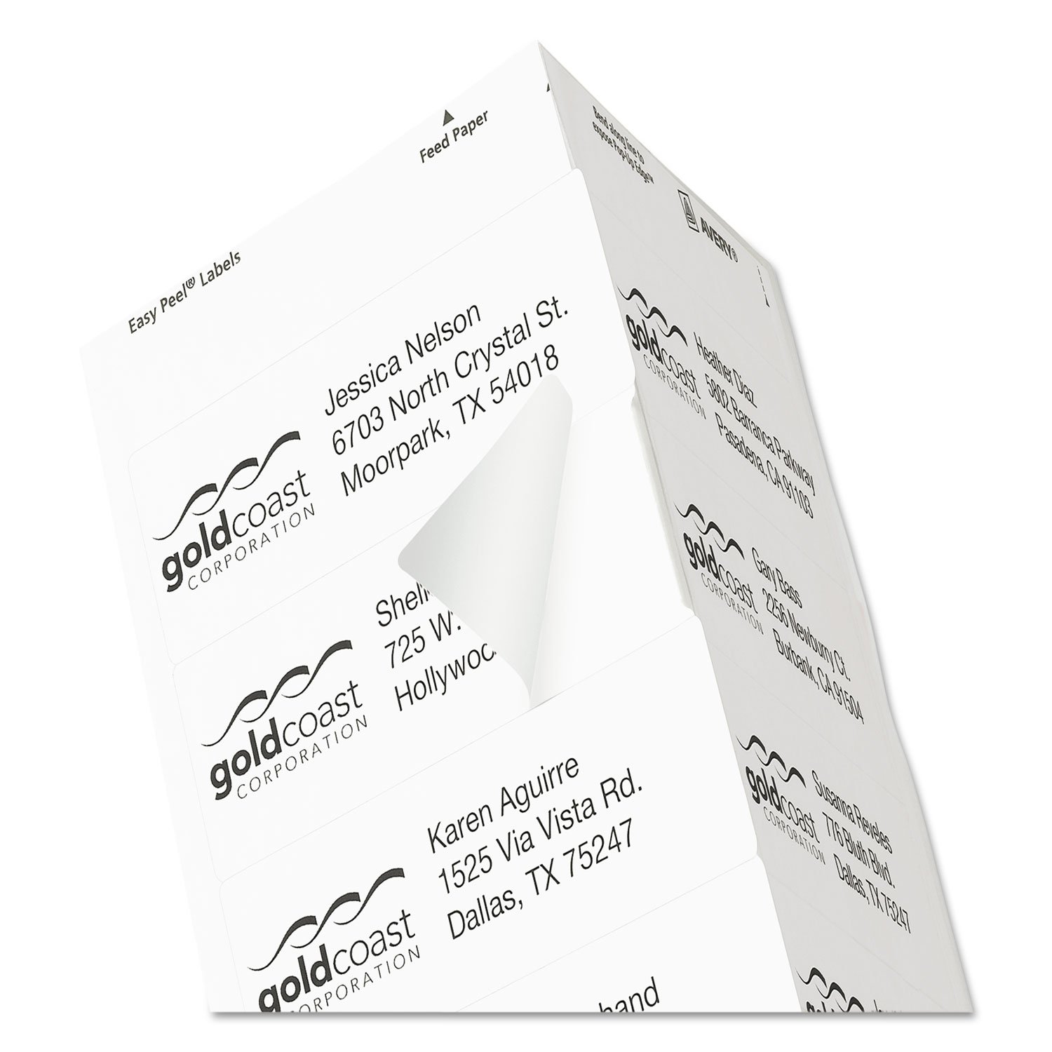 Averyamp;reg; Easy Peel Address Labels for Inkjet Printer, 1-1/3 x 4, White, 350/Pack