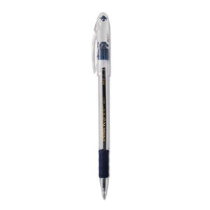 pentel bk91c r.s.v.p. stick ballpoint pen, 1mm, trans barrel, blue ink, dozen