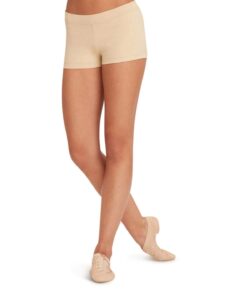 capezio women's low rise boy cut short,nude,small