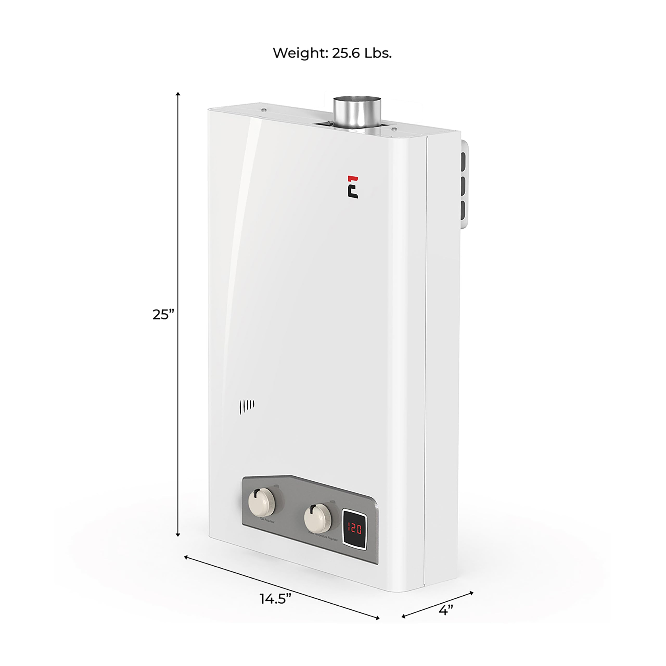 Eccotemp FVI12-LP Liquid Propane Gas Tankless Water Heaters, White