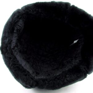 Hat Russian Soviet Army Black KGB * Fur Military Cossack Ushanka * Size L