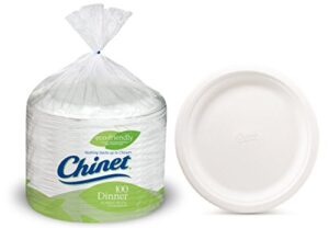 chinet 10 3/8 dinner plate 100-count box