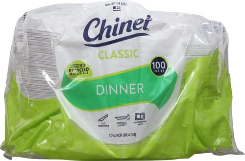 Chinet 10 3/8 Dinner Plate 100-count Box