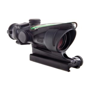 trijicon acog 4 x 32 scope dual illuminated horseshoe dot .223 ballistic reticle, green