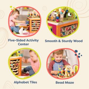 B. toys - Zany Zoo - Wooden Activity Cube - Educational Toys - Wooden Toys for Toddlers, Kids - 1 Year +