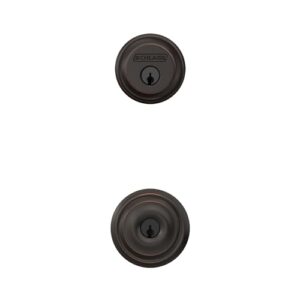 SCHLAGE FB50NVGEO716 Georgian Entry Deadbolt Lock, Aged Bronze