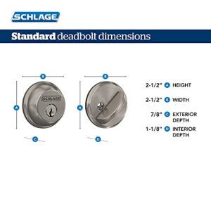 SCHLAGE FB50NVGEO716 Georgian Entry Deadbolt Lock, Aged Bronze