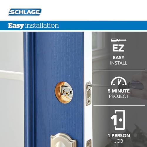 SCHLAGE FB50NVGEO716 Georgian Entry Deadbolt Lock, Aged Bronze