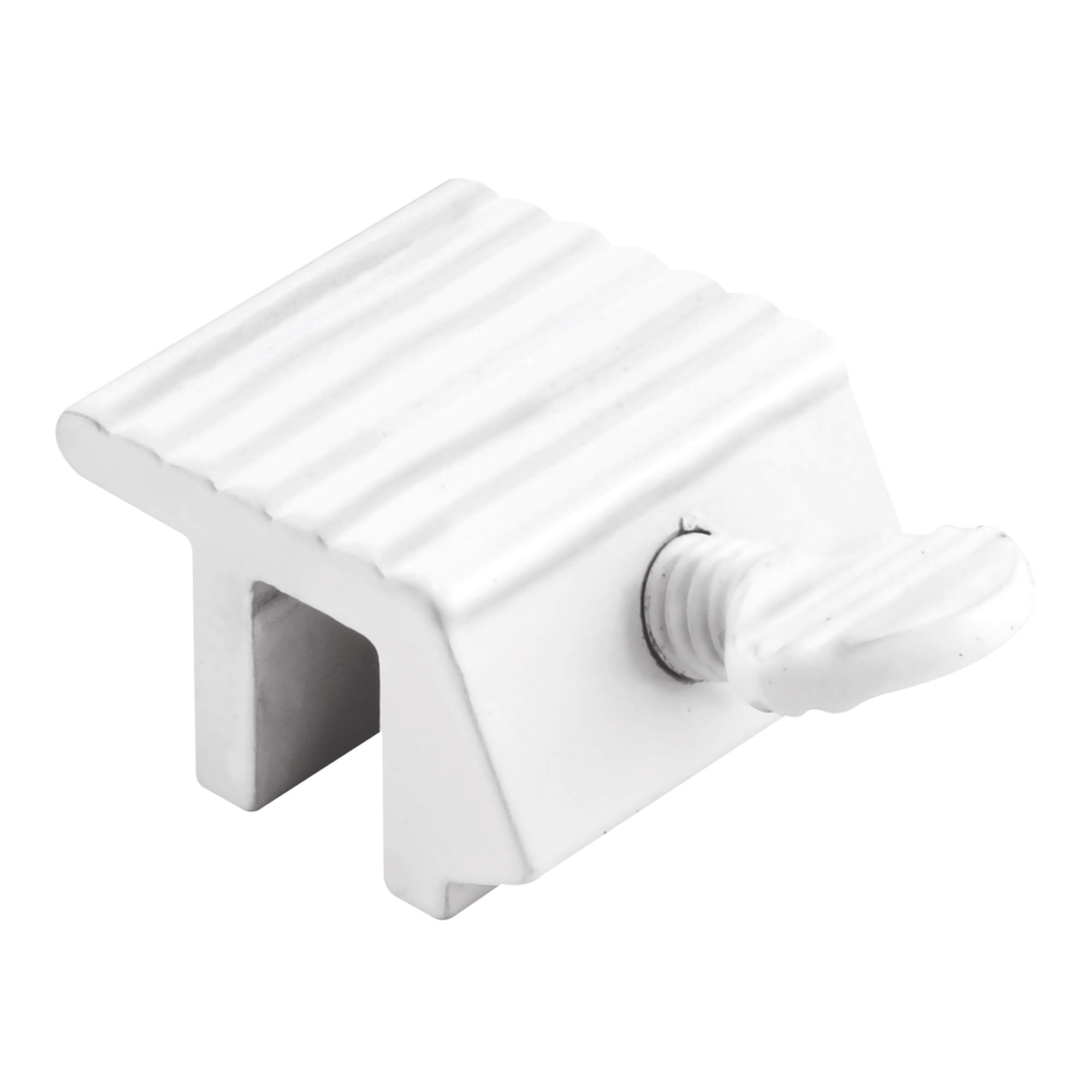 Prime-Line U 9802 Sliding Window Lock, 1/4 In., Extruded Aluminum, White Painted Finish (2 Pack)