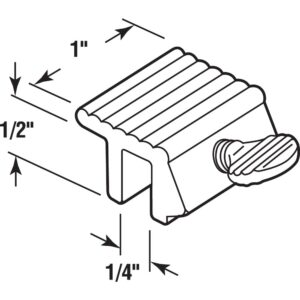 Prime-Line U 9802 Sliding Window Lock, 1/4 In., Extruded Aluminum, White Painted Finish (2 Pack)