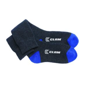 ice armor clam base layer socks, 1 pair, gray, medium-large, (8598)