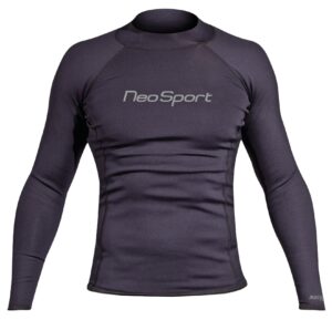 neosport wetsuits men's xspan long sleeve shirt, black, small - diving, snorkeling & wakeboarding