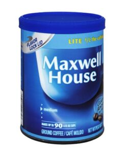 maxwell house lite medium roast ground coffee 11 oz (pack of 6)