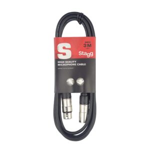 stagg smc3 s-series male xlr to female xlr microphone cable - 10ft