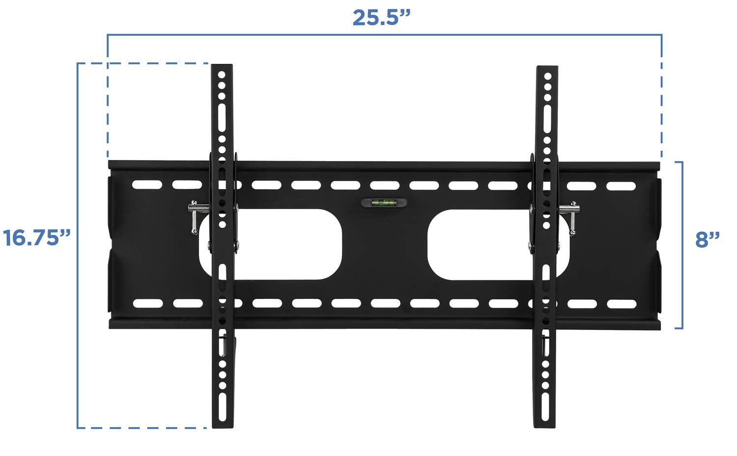 Mount-It Low-Profile Tilting TV Wall Mount Bracket for 32-60 inch LCD, LED, OLED, 4K or Plasma Flat Screen TVs - 175 lbs Capacity, 1.5 Inch Profile, Max VESA 600x400 (MI-318B), Black, 60