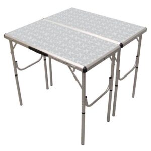 Coleman Pack-Away 4-in-1 Folding Table, Lightweight Outdoor Camping Table with 3 Adjustable Heights, Leveling Feet, & Securing Brackets; Great for Patio & Deck, Camping, Tailgating, & More