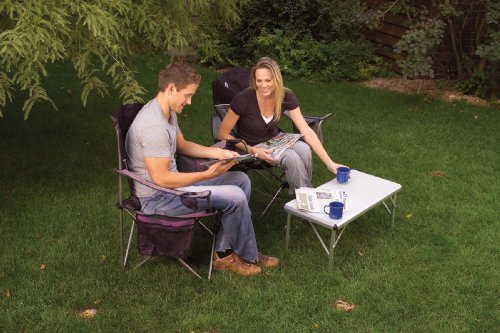 Coleman Pack-Away 4-in-1 Folding Table, Lightweight Outdoor Camping Table with 3 Adjustable Heights, Leveling Feet, & Securing Brackets; Great for Patio & Deck, Camping, Tailgating, & More