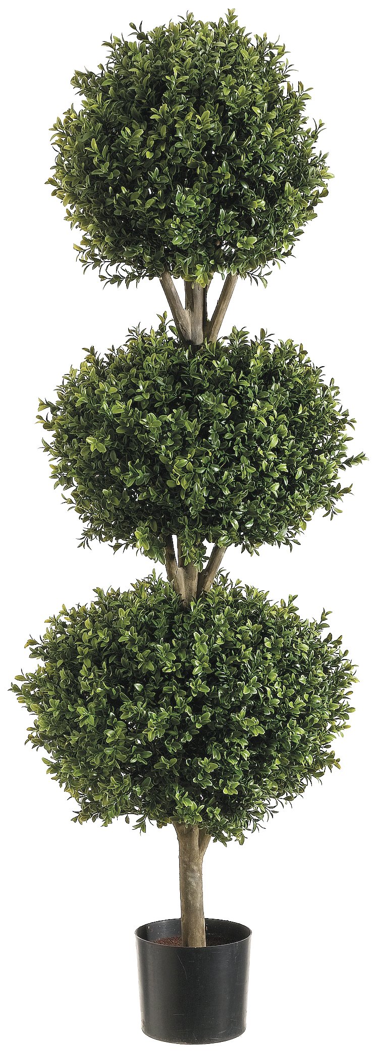 Silk Decor 1 4'TRI Ball Boxwood TOP.(P) GRTT Greenery, 48-in, Two Tone Green