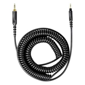 shure hpaca1 replacement headphone cable, coiled for headphones, black