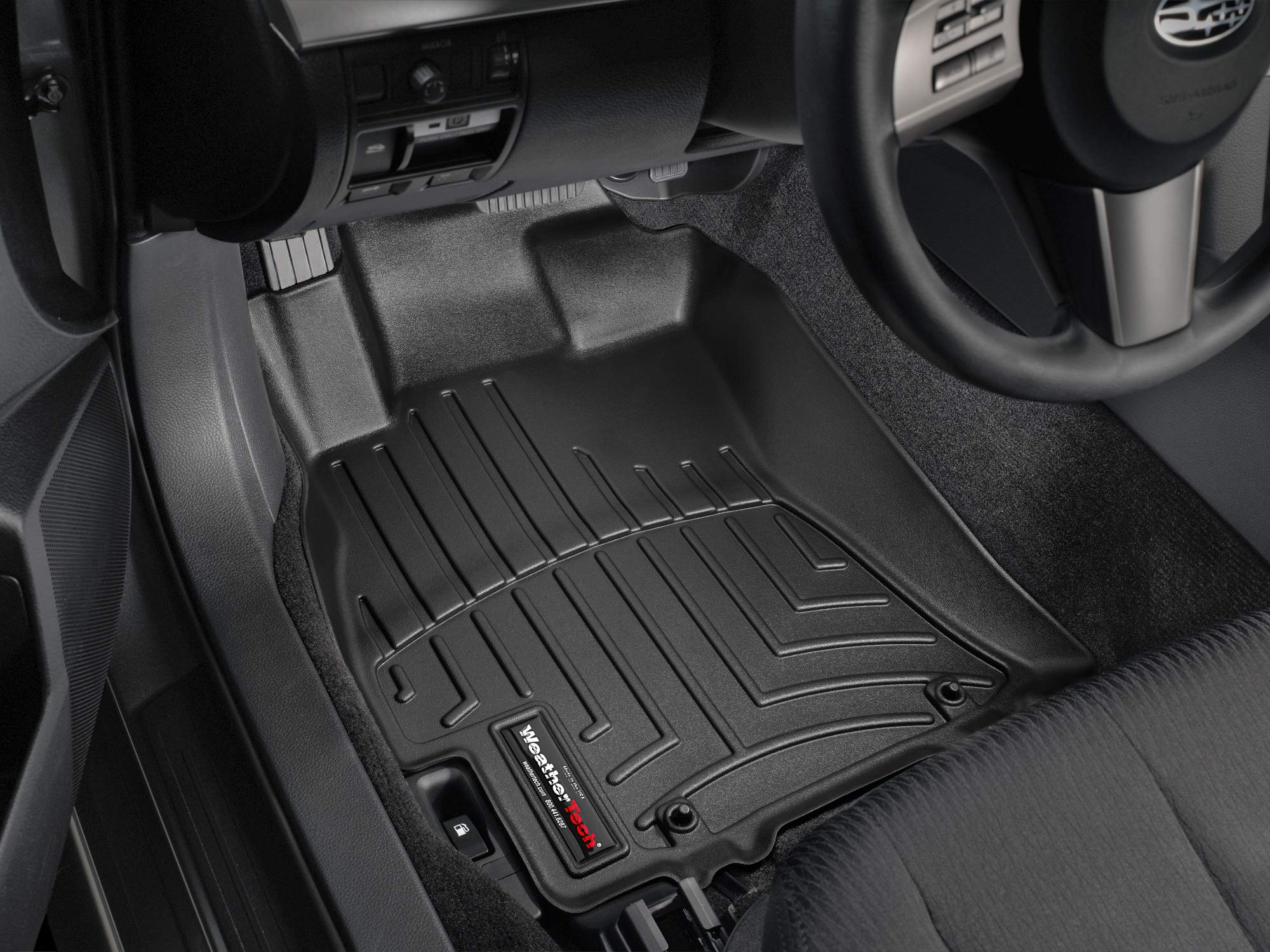 WeatherTech Custom Fit FloorLiners for Subaru Outback, Legacy - 1st Row (442591), Black