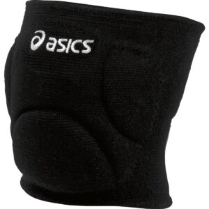 asics ace low profile volleyball knee pad, black, all