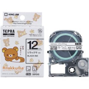 king jim tepra pro tape catridge (rilakkuma label) (white) 12mm sgr12as