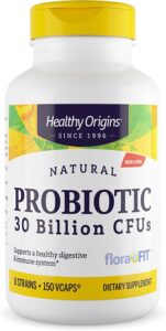 healthy origins probiotic 30 billion cfus - shelf stable probiotics for women and men - supports gut health - probiotics for digestive health - 150 veggie capsules